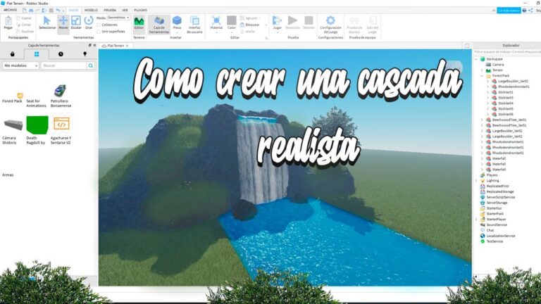 Como hacer una cascada en Roblox Studio 2025 - PROJAKER